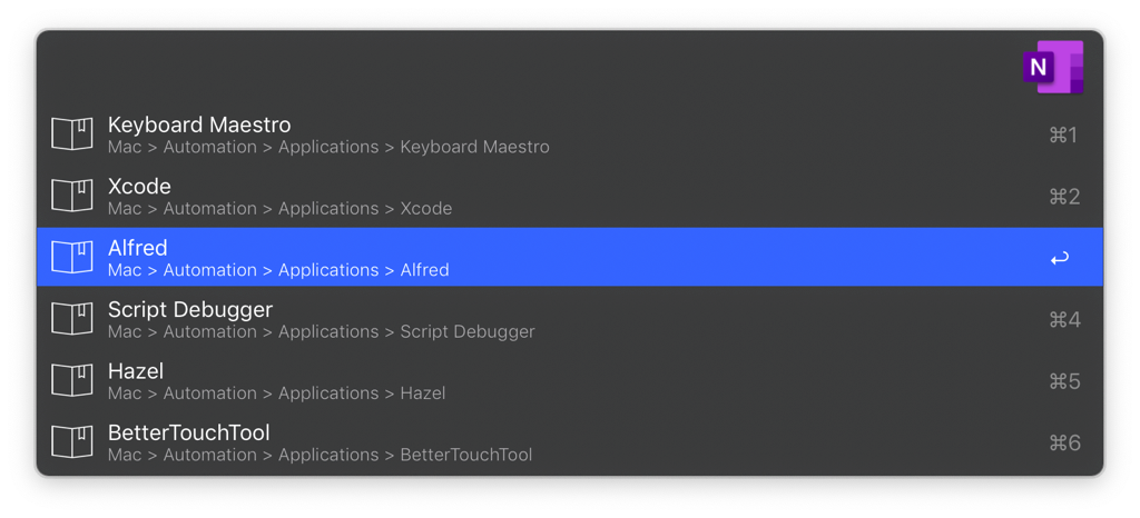 OneNote Navigator | Packal